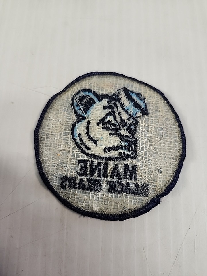 U MAINE BLACK BEARS VINTAGE EMBROIDERED IRON ON Round PATCH 3 X 3 ¿ | eBay