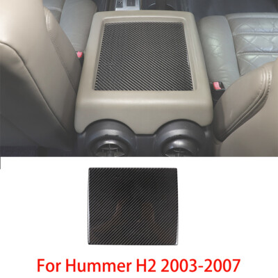 For Hummer H2 03-07 Real Carbon Fiber Center Console Armrest Box Panel ...
