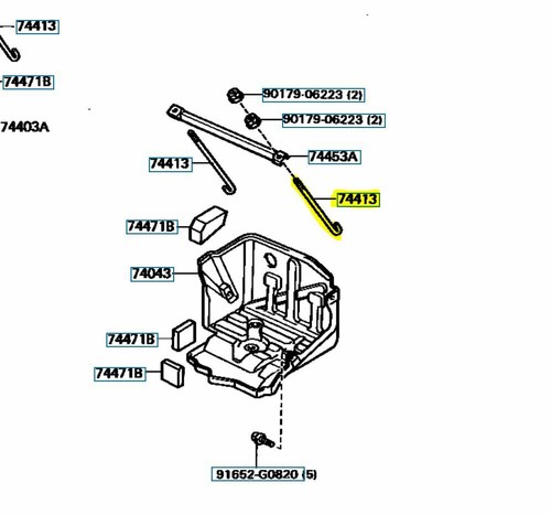TOYOTA GENUINE 7445160040 BOLT, BATTERY CLAMP OEM 74451-60040 | eBay