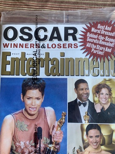 ENTERTAINMENT WEEKLY APRIL 5,2002 HALLE BERRY JULIA DENZEL STILL IN ...