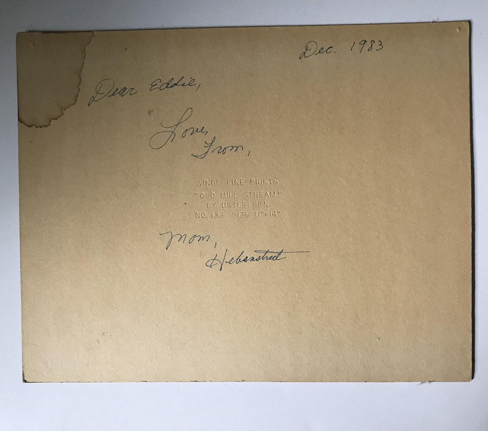 Paul Detlefsen Old Mill Stream 11" x 14" Winde Fine Prints No 132 ...