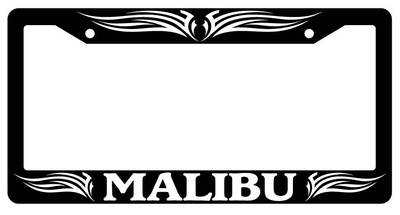 Black License Plate Frame MALIBU TRIBAL #1 Auto Accessory | eBay
