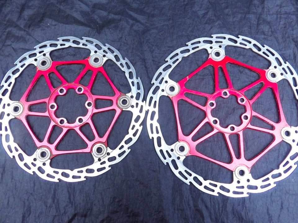 Hope Floating Disc Brake Saw Rotors 203mm + 180mm 6 Bolts Red | eBay UK