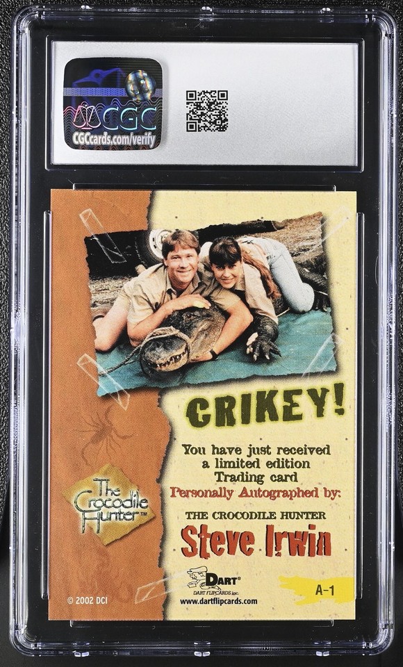 STEVE IRWIN Dart 2002 THE CROCODILE HUNTER Signed Autograph A1 CGC 9 | eBay
