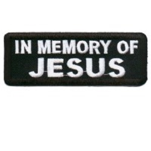 IN MEMORY OF JESUS #2 CHRISTIAN EMBROIDERED IRON ON PATCH | eBay