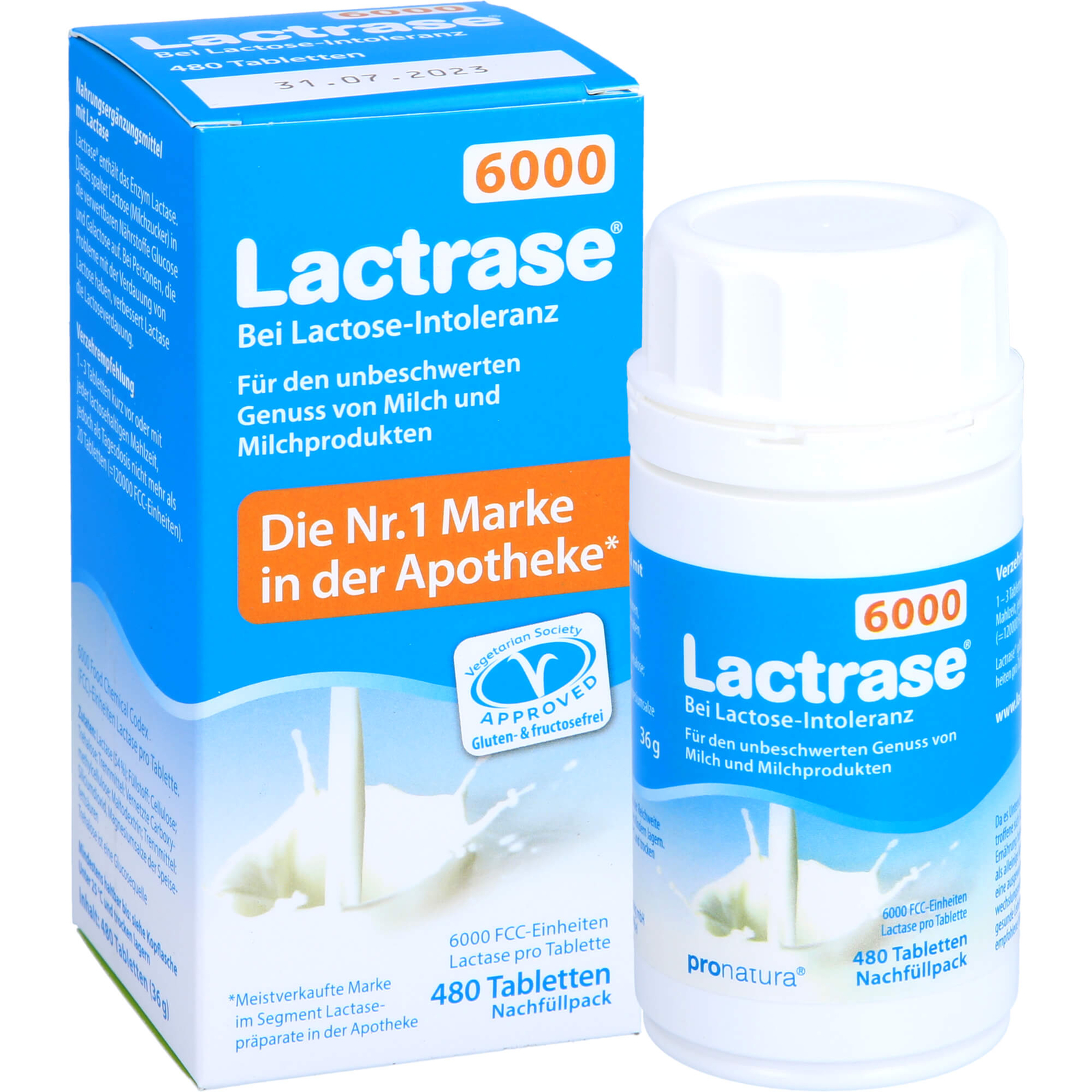 Lactrase 6000 bei Lactose-Intoleranz..., 480 St. Tabletten 12412794 ...