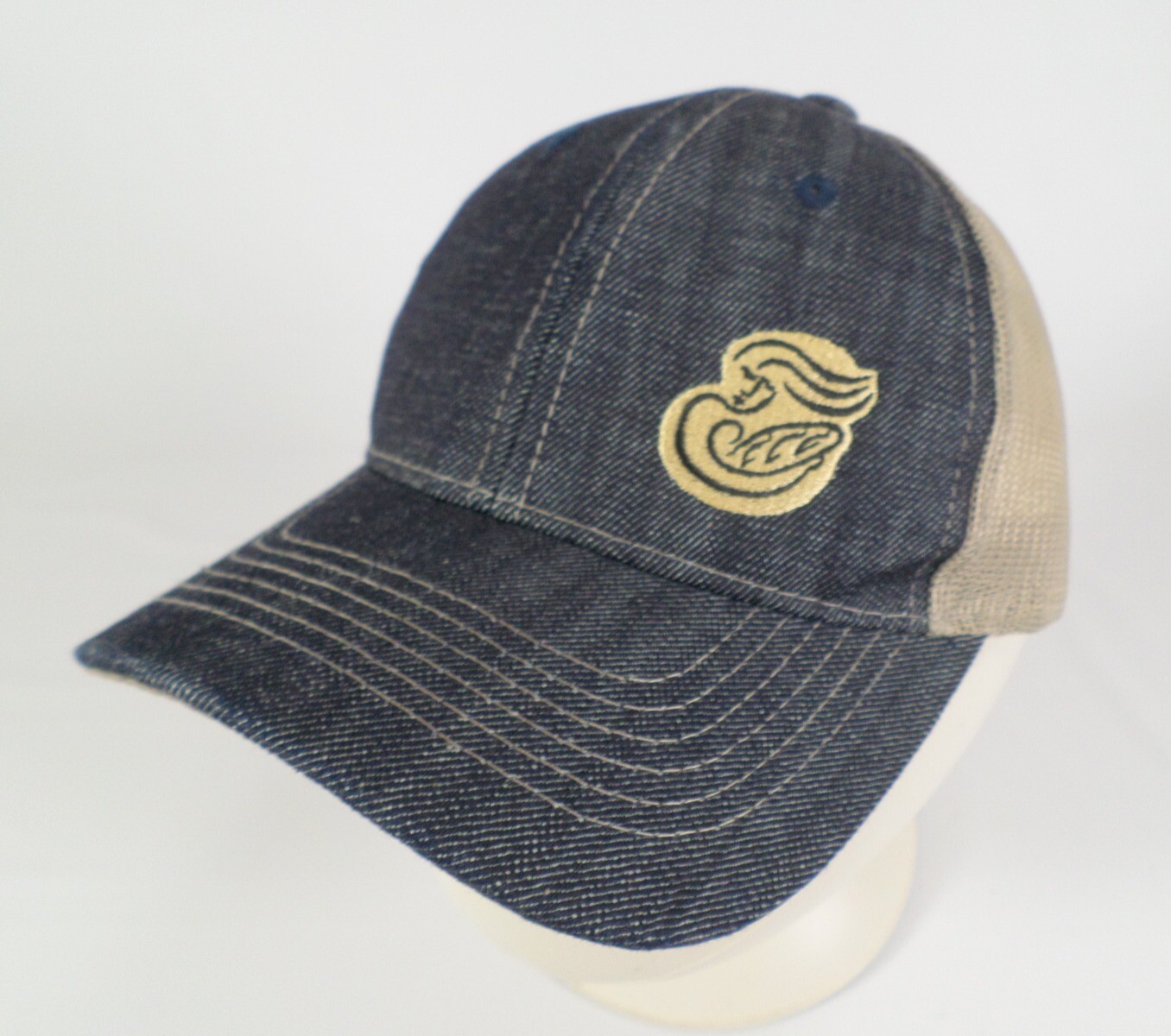 Panera Bread Restaurant Hat Cap Chambray Denim Employee Uniform Trucker ...