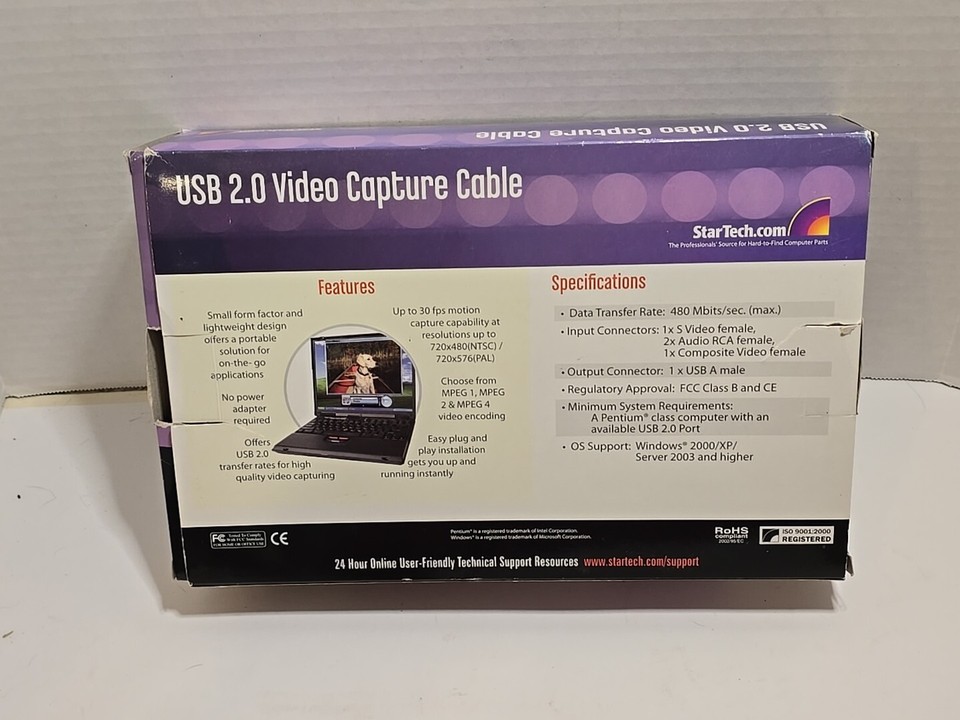 StarTech.com SVID2USB2 Video Capture Cable w/ S-Video & Composite RCA A ...