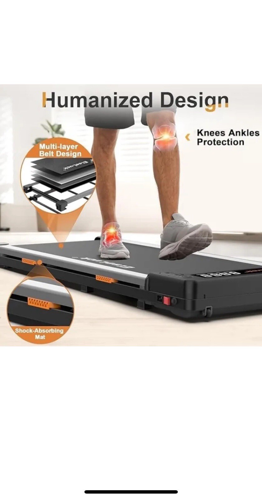 Elseluck Walking Pad, Under Desk Treadmill for Home Office, 2 in 1 ...