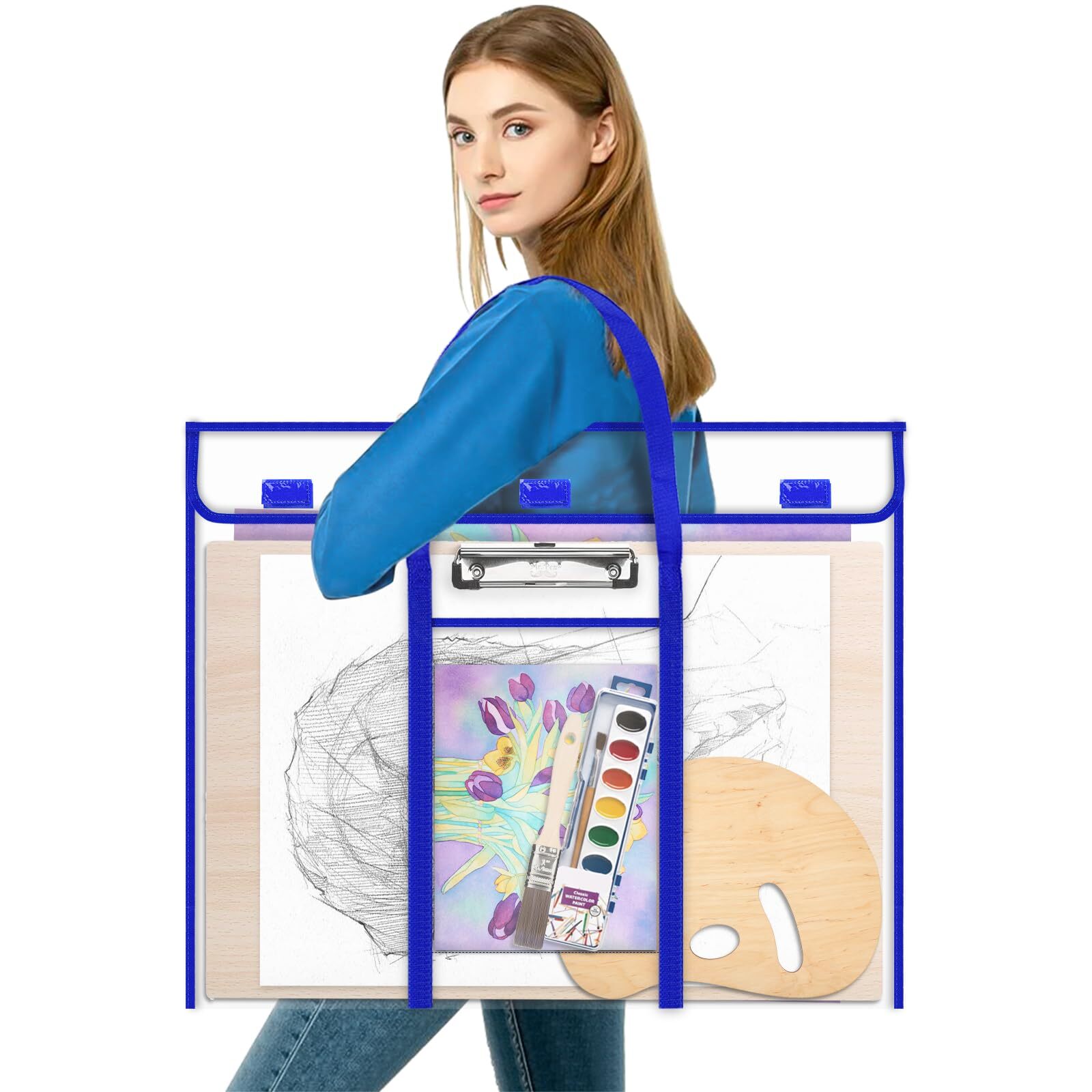 Bulletin Board Poster Storage Bag Large Organizer for 30 x 24 Blue | eBay