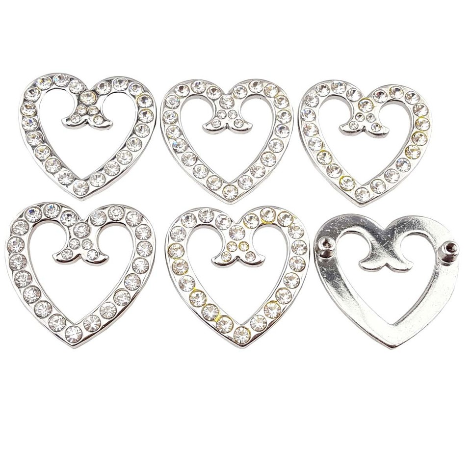 Silver Crystal Heart Ornament. | eBay