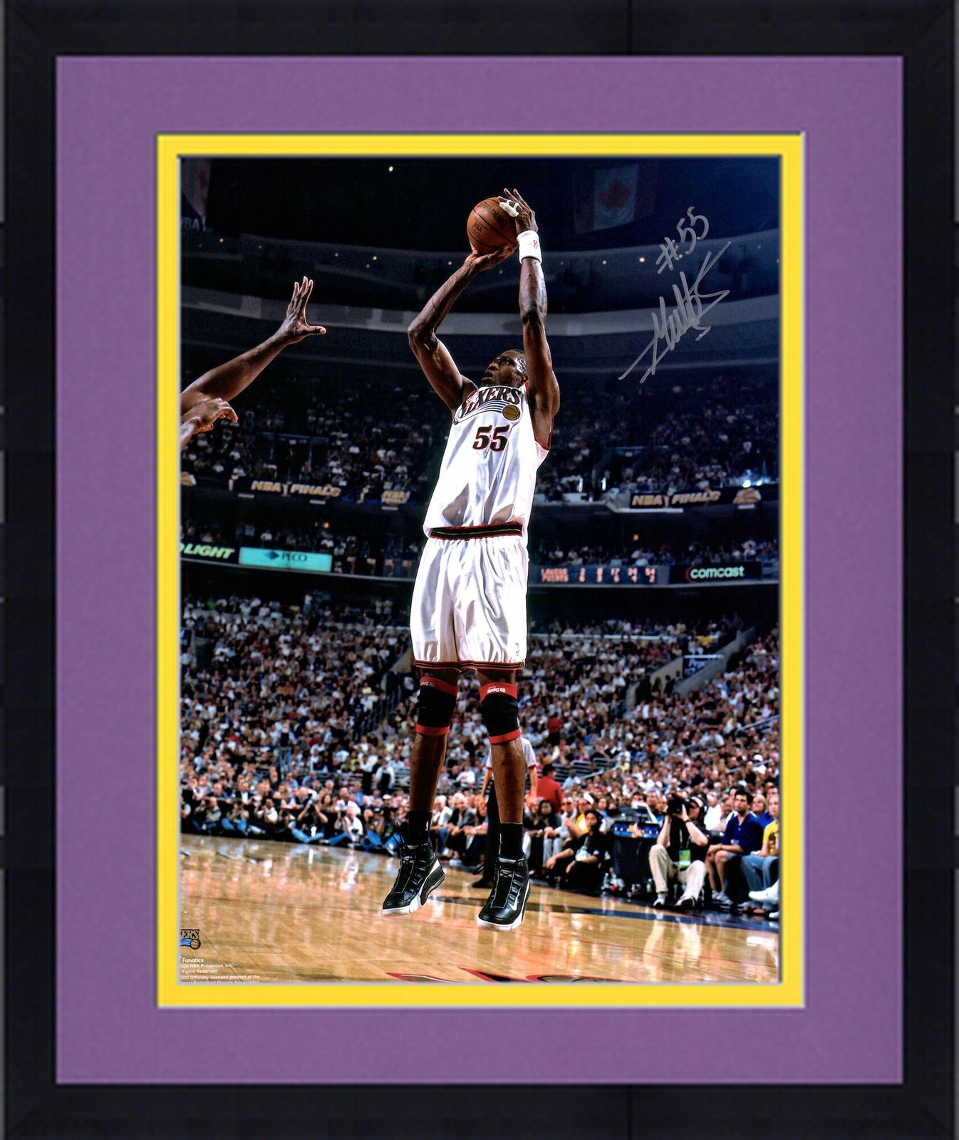 Frmd Dikembe Mutombo 76ers Signed 16" x 20" Shoot Over Shaquille O'Neal ...