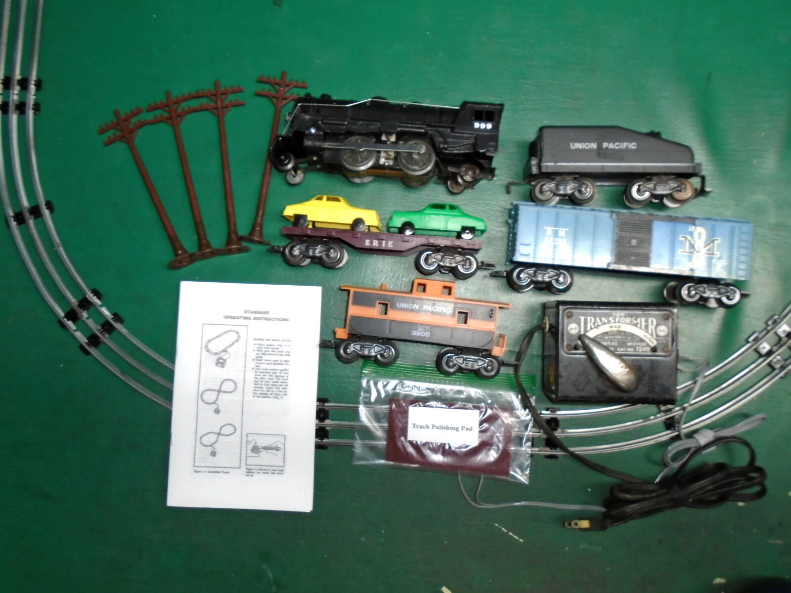 Marx #999 Die-Cast Locomotive and Complete O / O27 5 unit Freight Train ...