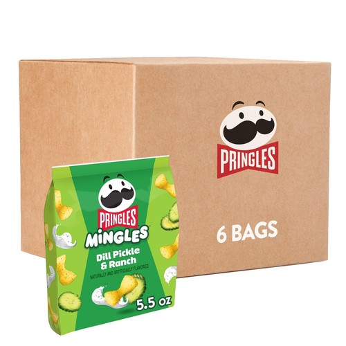 Pringles Mingles Puffed Snacks Dill Pickle and Ranch Salty Snacks ...