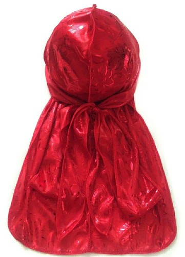 Flower Red Rose Silk Durag 5 Pack Wrap On Doo Rag Cap Dew Rag Headwear ...