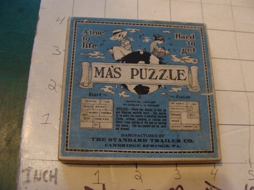 vintage Original puzzle: MA'S PUZZLE --early in box, COMPLETE | eBay
