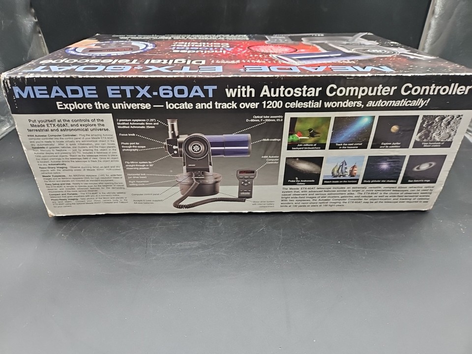 Meade ETX-60AT Digital Telescope w/ Autostar Computer Controller Blue ...