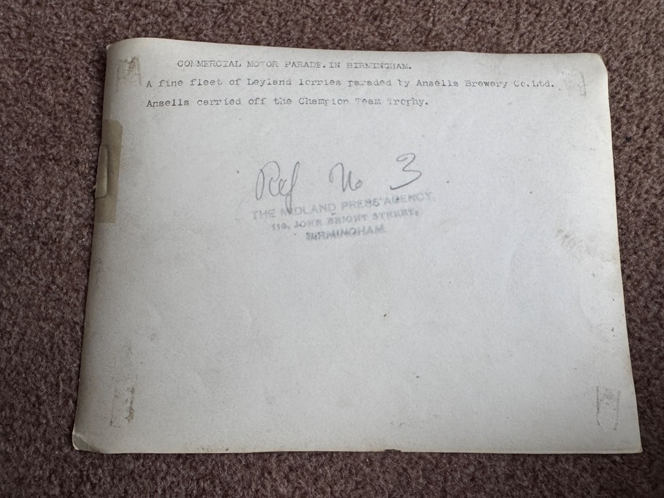 Original Leyland Lorries Press Photo - Ansells Brewery Birmingham ...