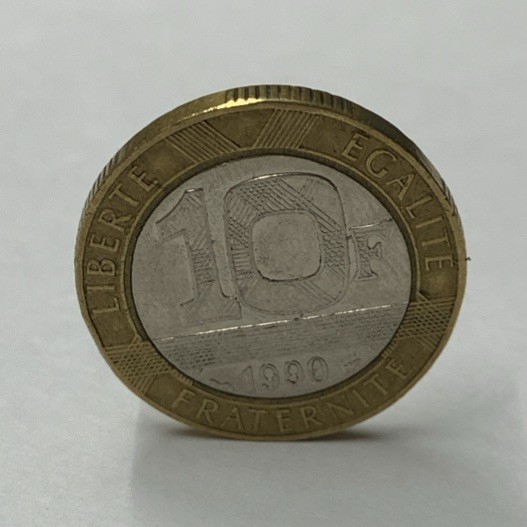 Liberte Egalite Fraternite 10F RF Bimetallic Reeded/Smooth Edge France ...