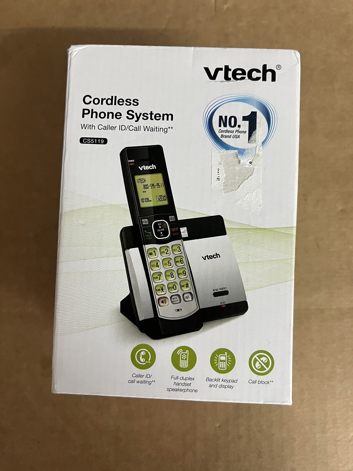 New Open Box VTech CS5119 DECT 6.0 Cordless Phone System with Caller ID ...