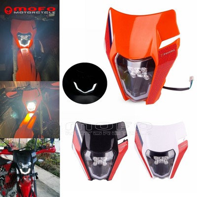 MX LED Headlight Kit For KTM XC-W TPI 250 EXC Six Days / TPI 300 Enduro ...