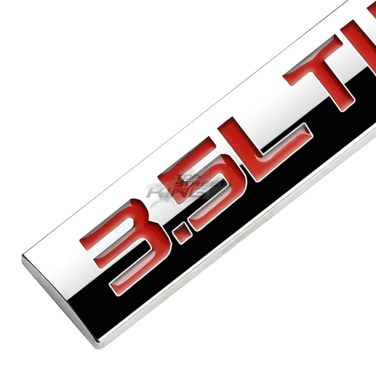 METAL 3D PLATE EMBLEM DECAL LOGO TRIM BADGE POLISH RED 3.5L 3.5 L TWIN ...