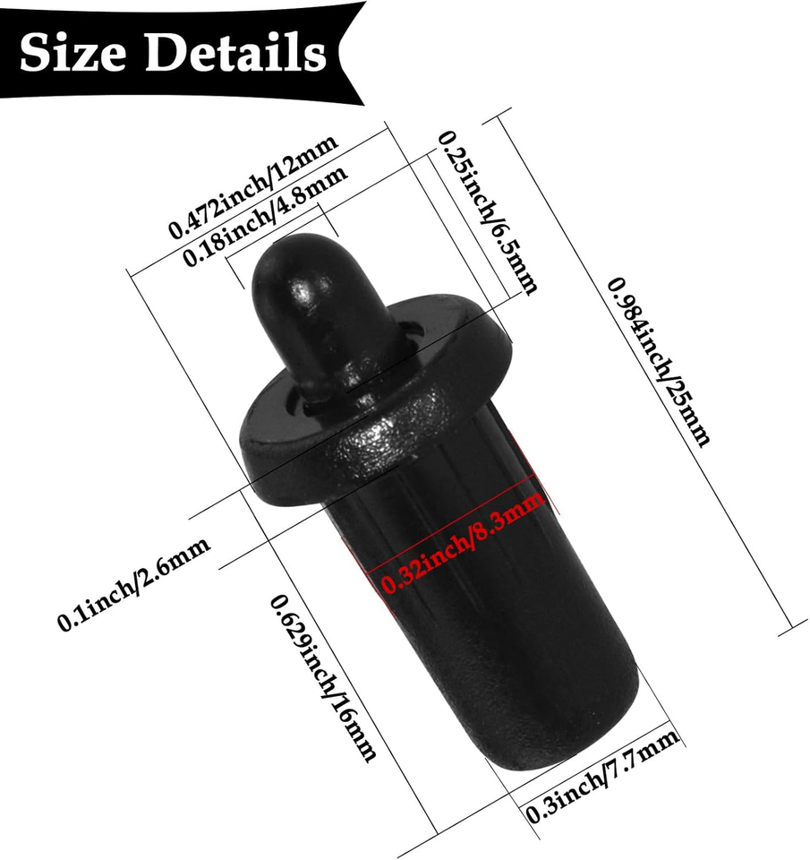 8 Pieces Cabinet Door Repair Pins Damper Repair Pins Blinds Spring ...