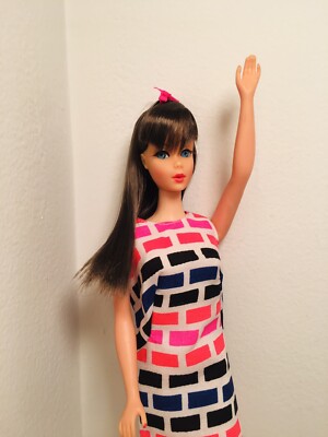 BARBIE Vintage #1686 PRINT A PLENTY MOD TNT Doll OUTFIT 1967 RARE ...