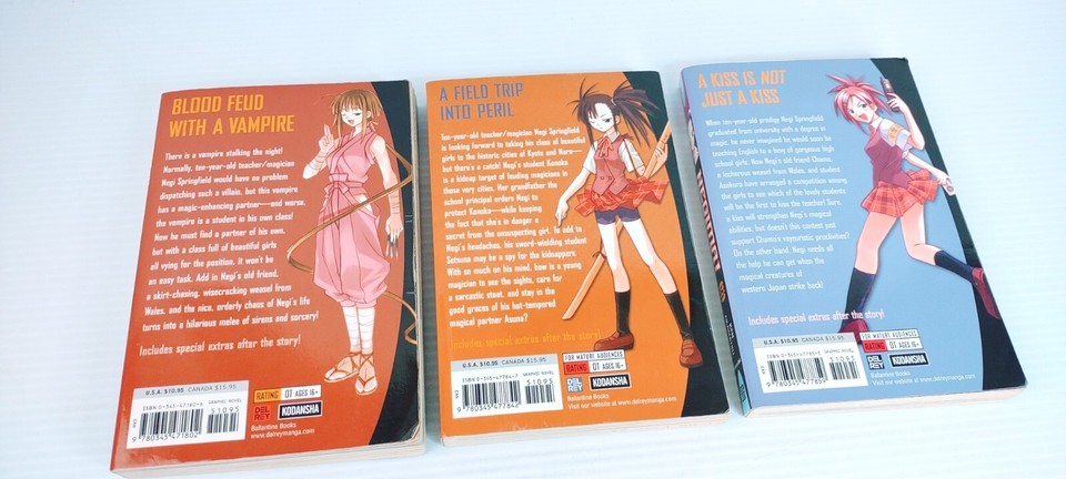 Del Rey Negima! Magister Negi Magi Volume 3-4-5 Manga Anime Book Lot | eBay