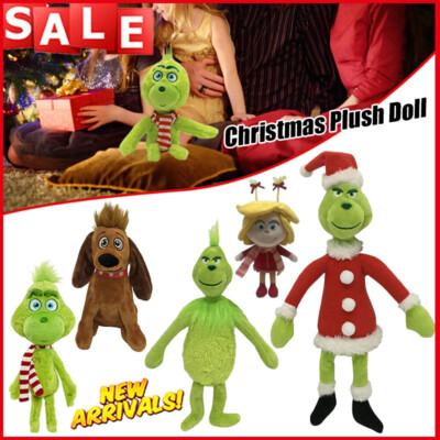 Christmas Grinch Plush Doll Soft Toy Stuffed Teddy Baby Kids Xmas Gift ...