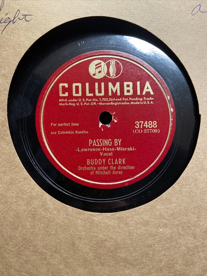 Buddy Clark Columbia Records 78 Rpm 7 records. | eBay