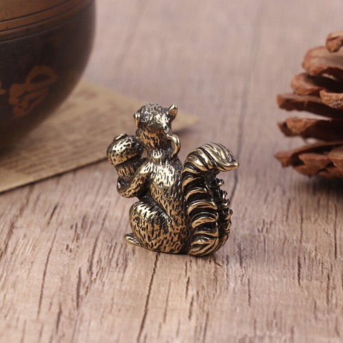 1Pc Antique Solid Small Squirrel Ornament Brass Squirrels Statue ...