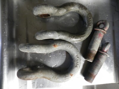 Lot of 2 CROSBY 1-1/2" STEEL SHACKLE WLL 17T - 2.75" throat | eBay