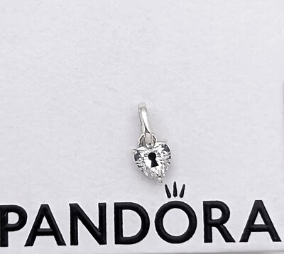 New 100% Authentic PANDORA ME 925 Ale Silver Keyhole Heart Mini Charm ...
