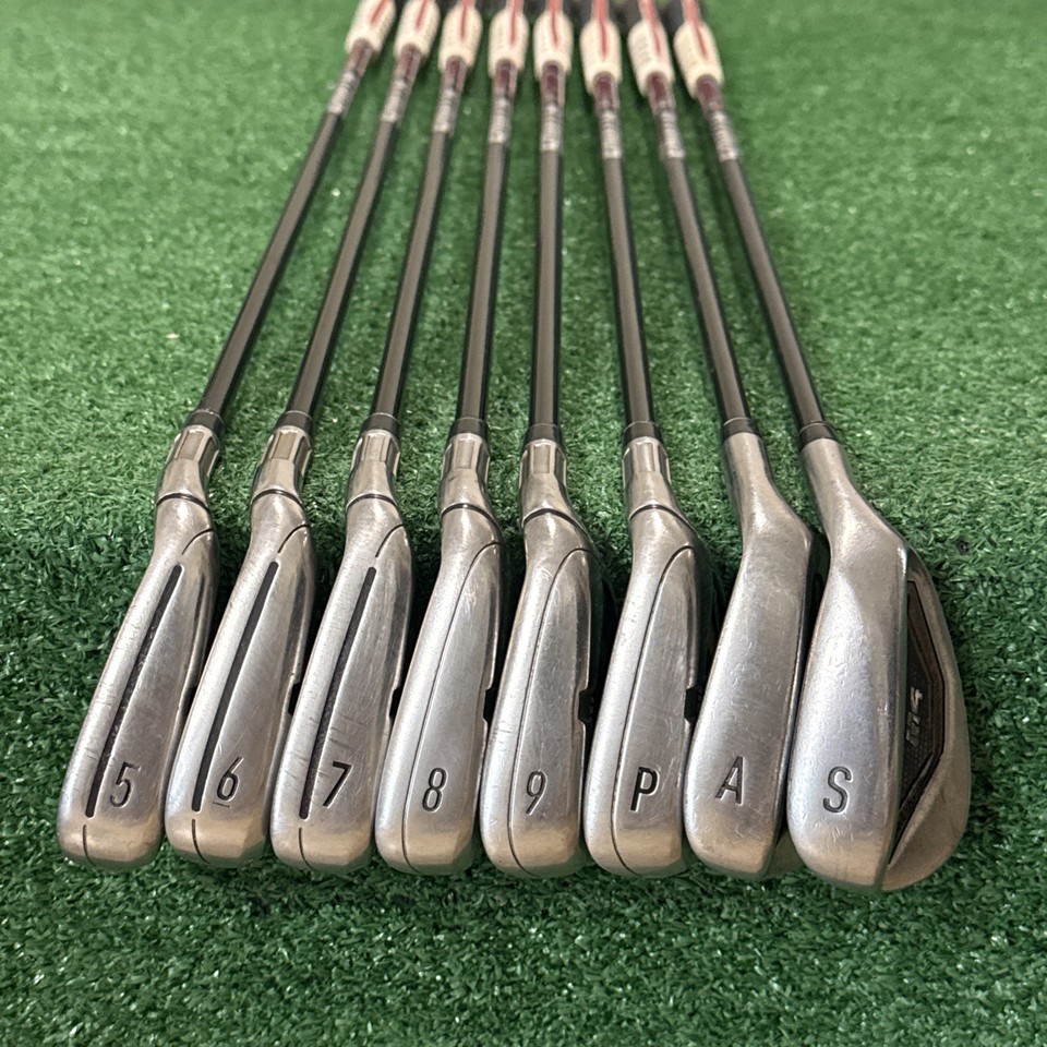 TaylorMade M4 Iron Set 5-PW-AW-SW, ATMOS 6R Regular Flex Graphite, RH ...