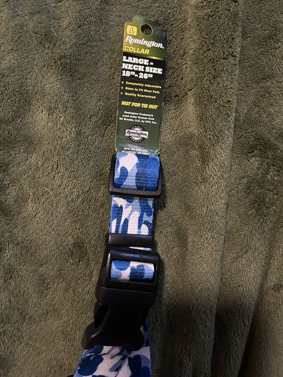 New Remington Large Heavy Duty Blue Camo Dog Collar Made in USA | eBay