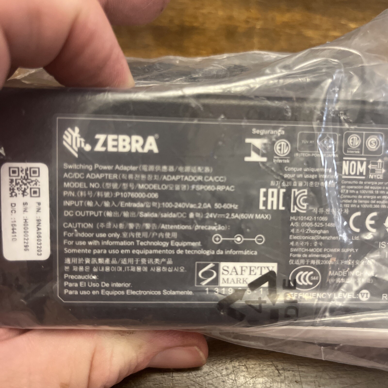 Genuine Zebra AC Adapter Fsp060-rpba 20v 3.0a 60w for sale online | eBay
