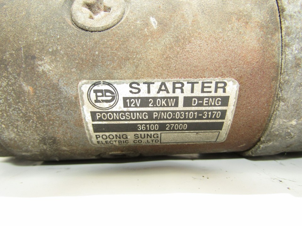 HYUNDAI SANTA FE SM 2.0 DIESEL Anlasser Starter motor 03101-3170 36100 ...