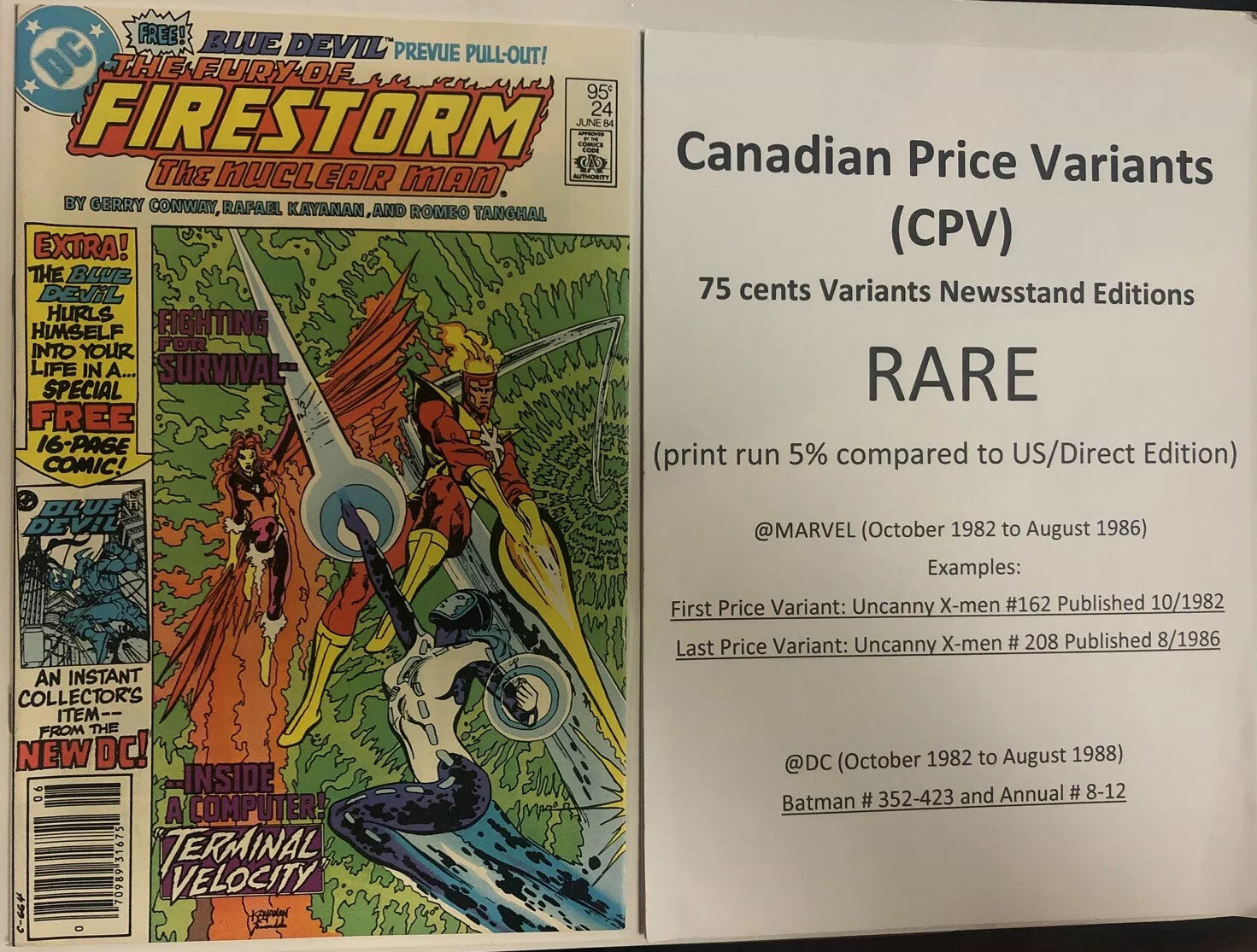 Firestorm (1984) # 24 (NM) Canadian Price Variant CPV - 1st Blue Devil ...