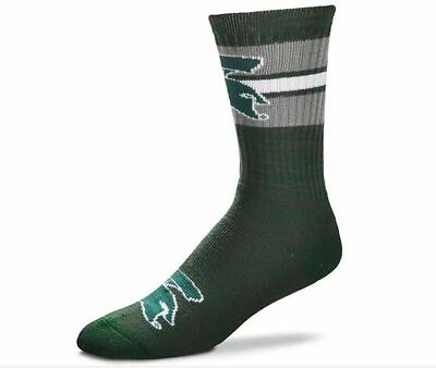 Michigan State Spartans First String Green RMC Deuce Crew Socks | eBay