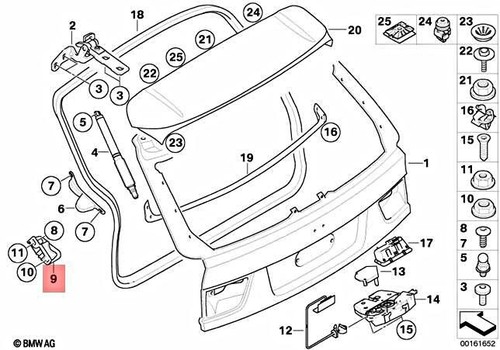 Genuine BMW X5 E70 X5 3.0d 3.0sd 3.0si 3.5d Stop Trunk Lid Right ...