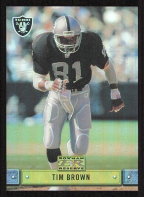 2000 Bowman Reserve TIM BROWN Football card OAKLAND RAIDERS #93 | eBay