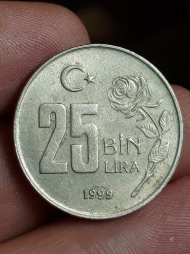 🇹🇷 25000 25 Bin Lira - 1999 Turkey Coin Ataturk Old-Lira - KM#1041 T74 ...