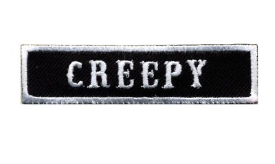 Creepy patch badge car club CC motorcycle biker MC vest jacket Black ...