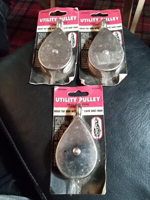 3-LEHIGH Utility Pulleys Fast Eye Type #7090 - Ideal With 3/8” Cord or ...