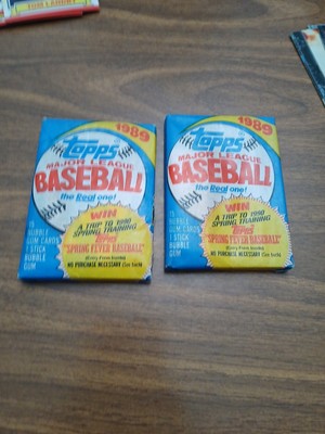 2 Pack 1989 Topps Major League Baseball 15 Bubble Gum Cards Bubble Gum ...