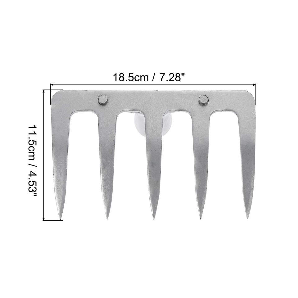 5 Teeth Garden Rake Head Galvanized Manganese Steel without Handle | eBay