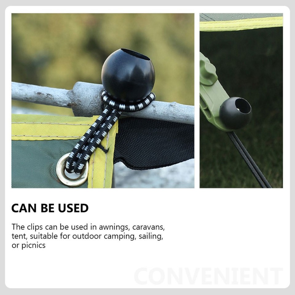 20 Pcs Tent Fixing Rope Camping Gear Elastic Cords Bungee Tie Ropes | eBay