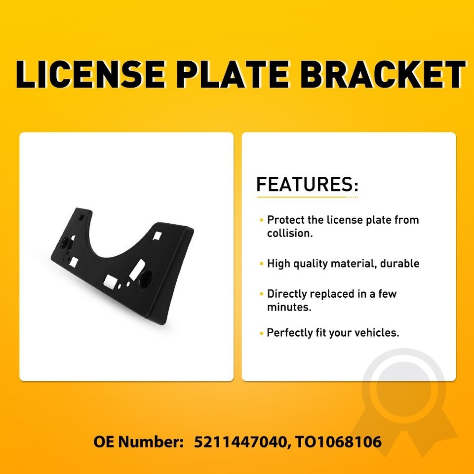 2PCS For Toyota Prius 2004-2009 Front License Plate Mount Holder Frame ...