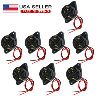 8 PCS -Buzzer Alarm Active Piezo 3v 5v 6v 12v 24v Continuous Sound DC ...